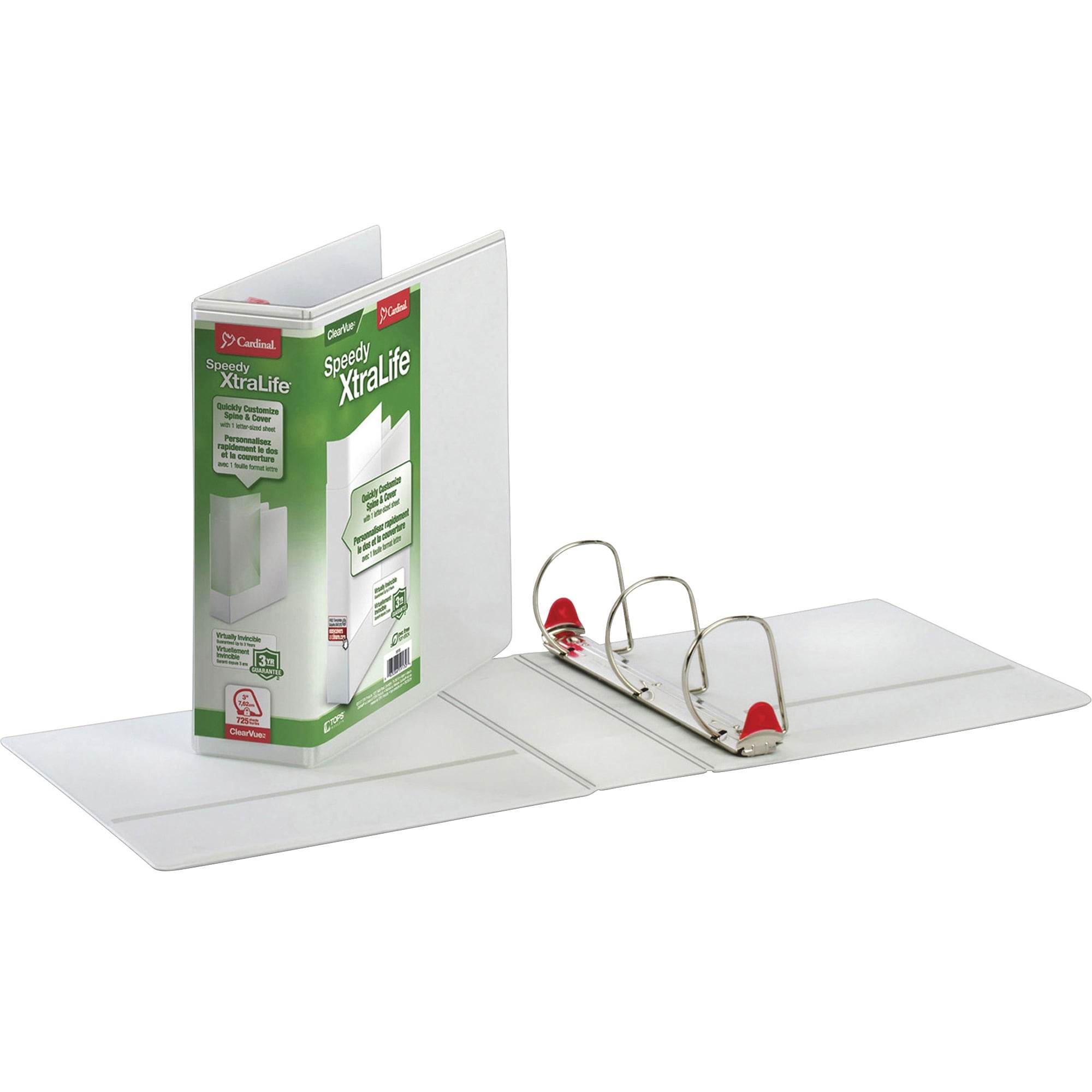 Cardinal Speedy XtraLife Non-Stick Locking Slant-D Ring Binder, 3" Cap ...