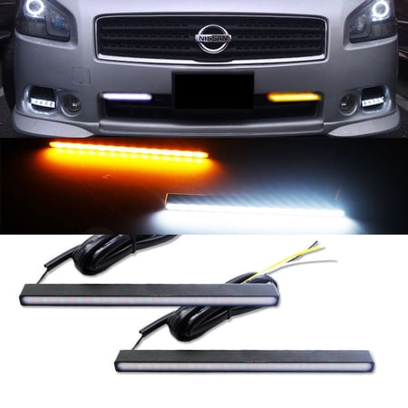 2-piece switch white/amber LED strip kit suitable for automotive turn ...
