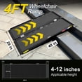 Support Way 4FT Portable Wheelchair Ramp, Non-Slip Aluminum, Foldable ...