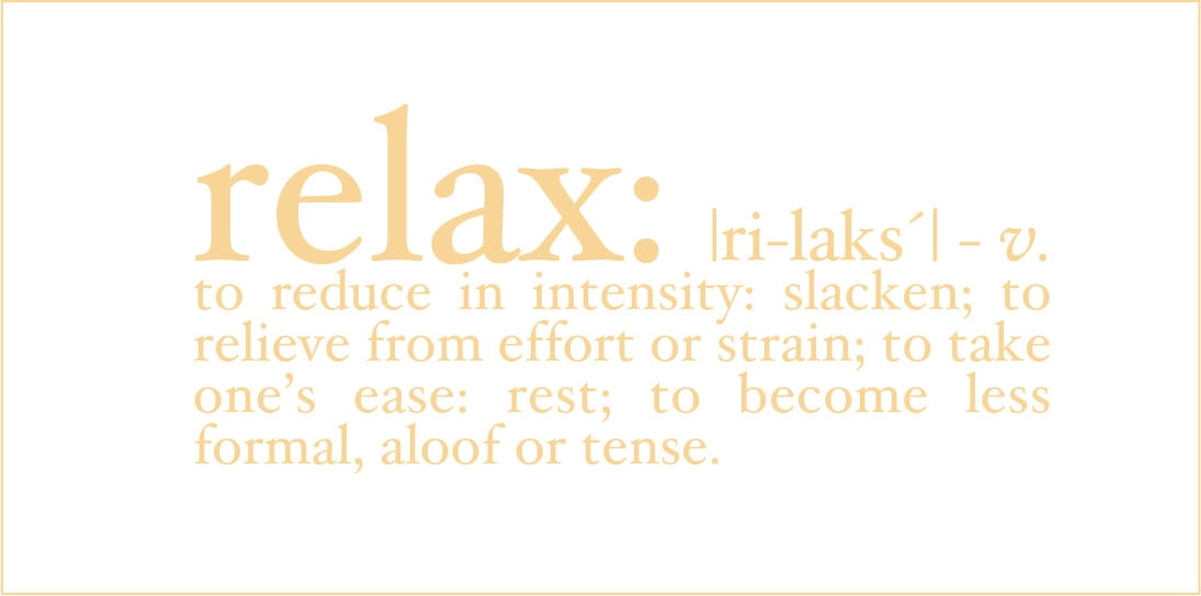 Relax Definition Vinyl Decal - Large - Buttercream - Walmart.com