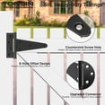 6" T-Strap Shed Door Hinges 4Pcs Switch Silently, Heavy Duty Black Tee ...
