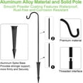 Garden Plant Hangers or Bird Feeder Pole, Ground Stakes Spikes Shepherd ...
