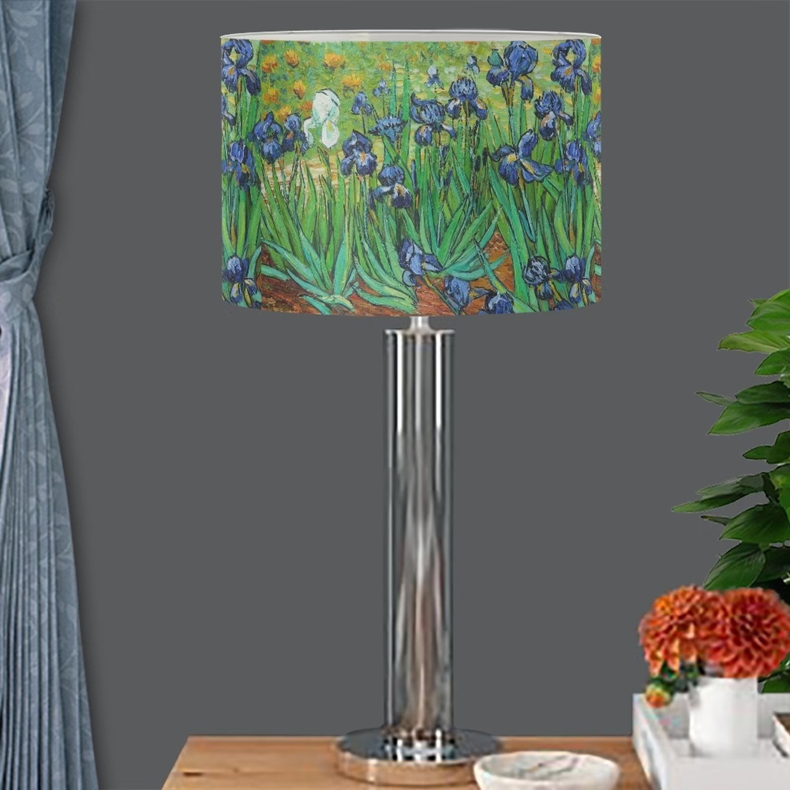 NETILGEN Irises in the Garden, Lampshade for Home Decor Vincent Van ...