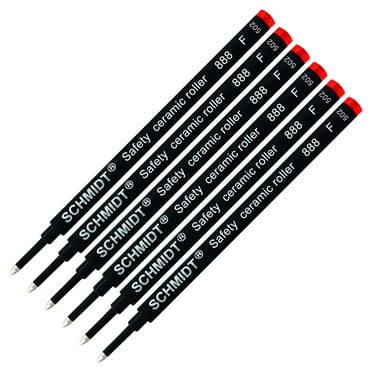 Schmidt 635 Red 5-Pack Mini D1 Ball Point Pen Refills, Medium Tip, Lamy ...