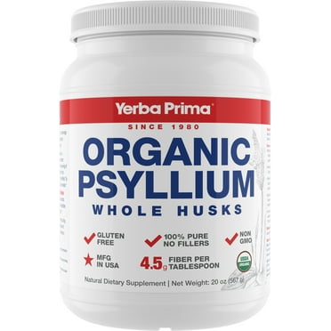 Yerba Prima Organic Psyllium Whole Husks Supplement, 12 Oz - Walmart.com