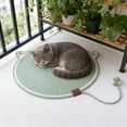 19.7'' Cat Scratcher Mat - Natural Cotton Rope Round Pad for Cats, with ...