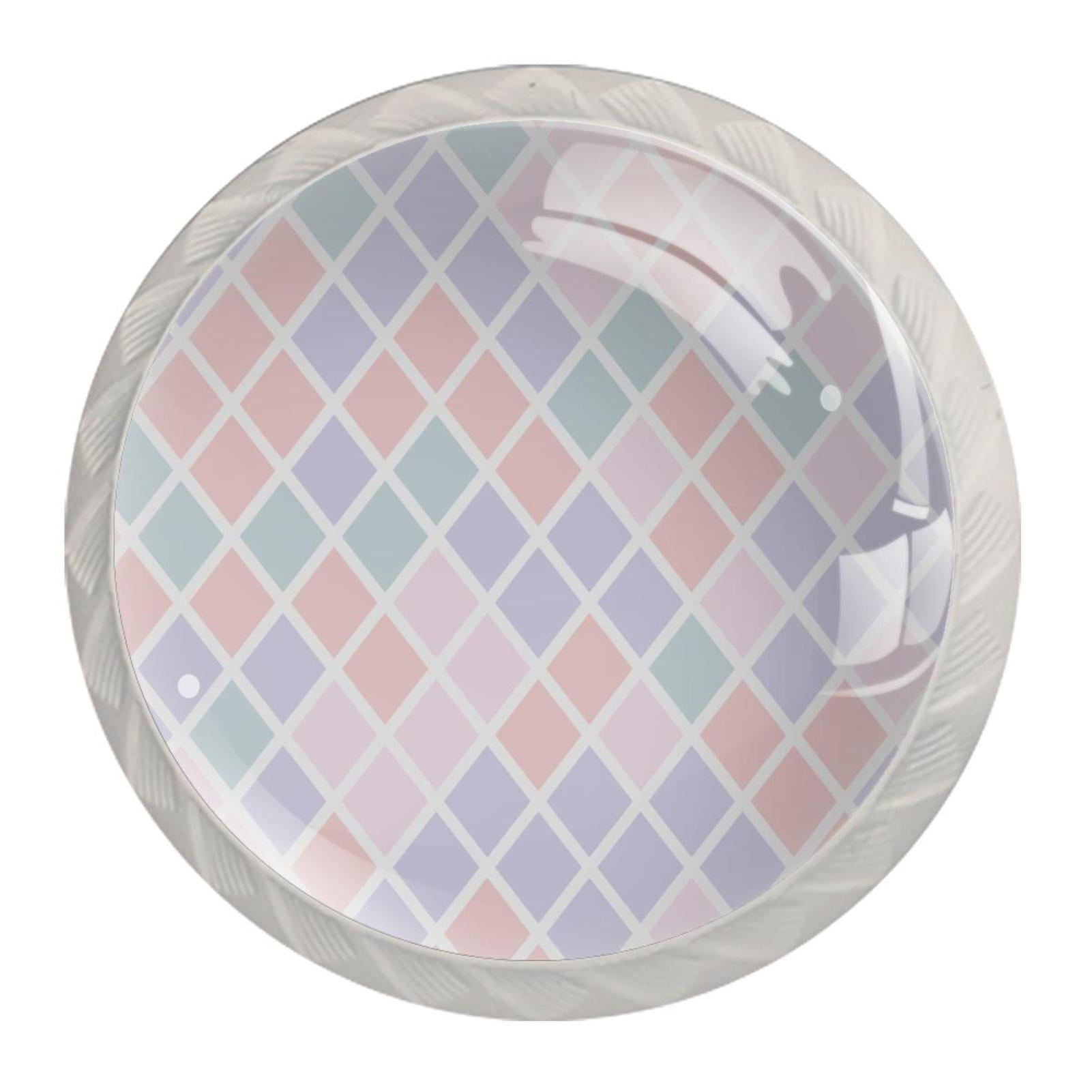 4 Pcs Elegant Diamond Toned Knobs for Kitchen Cabinet Cupboard Dresser ...