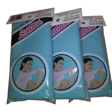 Salux Nylon Japanese Beauty Skin Shower Cloth/Towel Set - Blue, Yellow ...