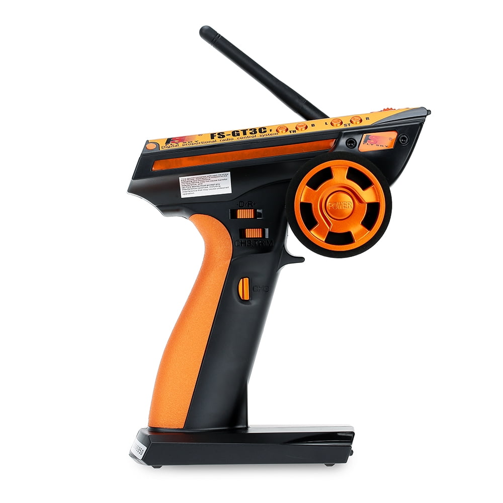 Flysky FS-GT3C 2.4Ghz 3CH Controlador remoto Transmisor LCD con FS-GR3E ...