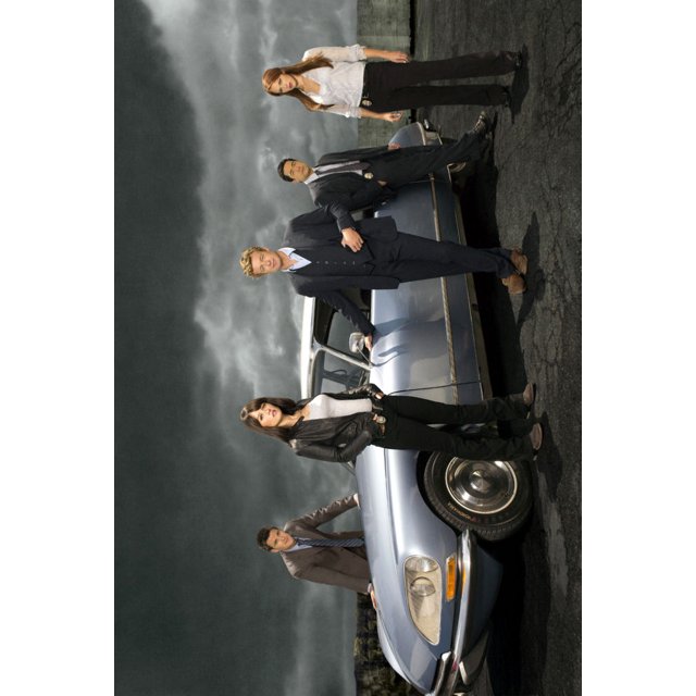 Mentalist Cast Poster Simon Baker Art Poster 24x36 Multi-Color Square ...