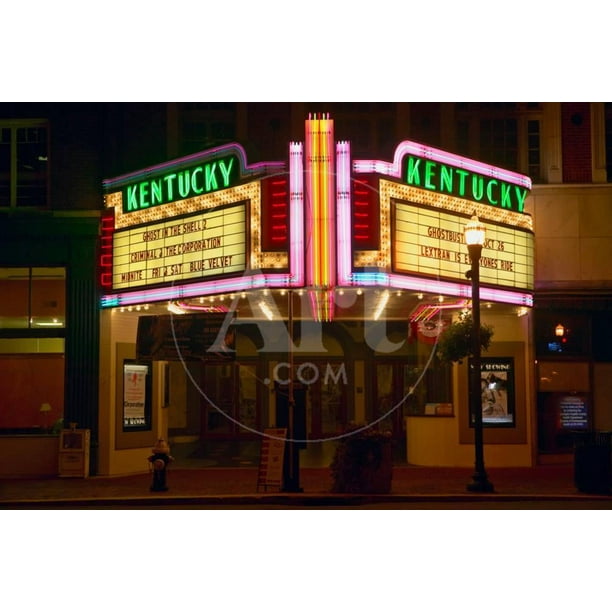 Lexington Kentucky neon marquee sign for movie theater saying Kentucky ...