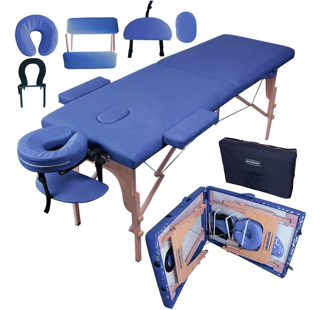 Cama para Masajes Profesional Plegable Nanofort Spa Azul Portatil ...