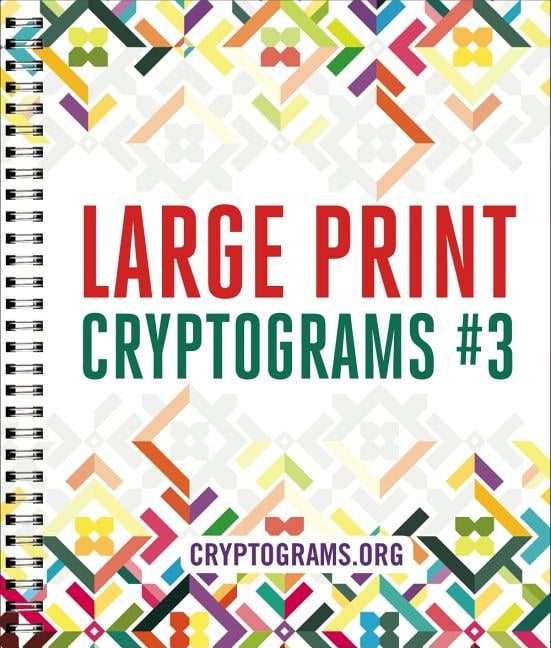 Large Print Cryptograms #3 (Paperback) - Walmart.com