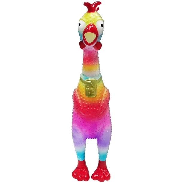 Animolds Tie-Dye Squeeze Me Rubber Chicken Toy | Screaming Rubber ...