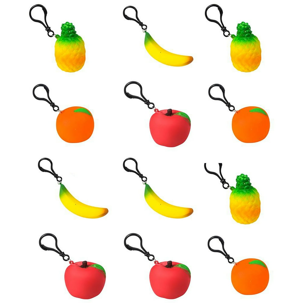 Squish Squishy Fruit Apple Pineapple Orange and Banana Party Supplies ...