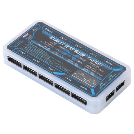 Fan Hub, Durable Computer Cooler System CPU Hub Digital For Light Strip ...