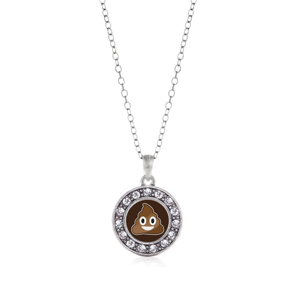 Poop Emoji Circle Charm Necklace - Walmart.com