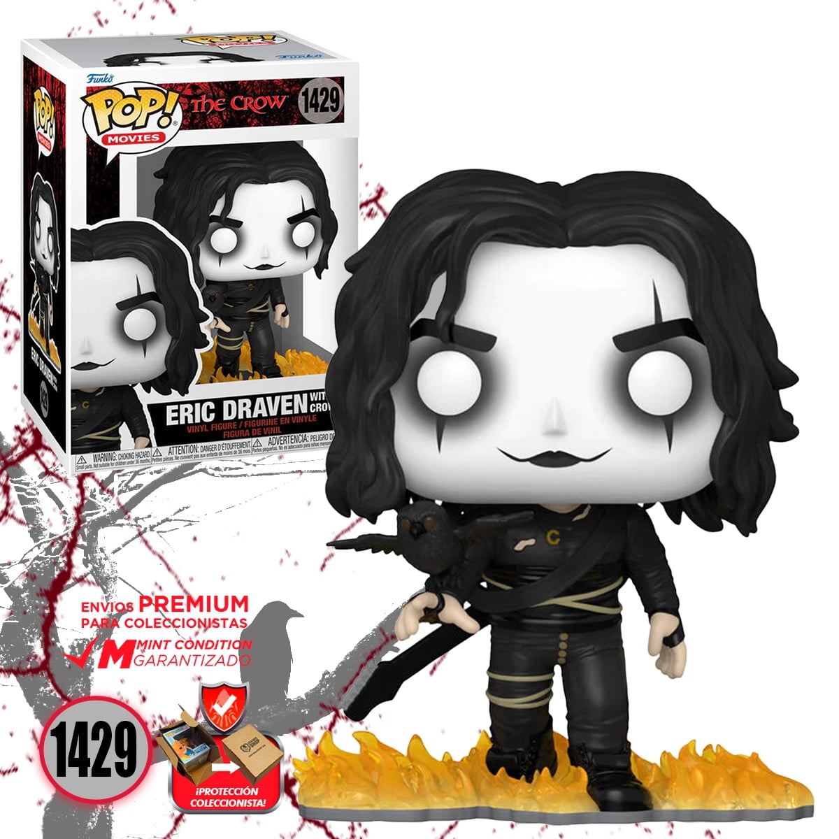 Funko Pop Eric Draven Con Cuervo #1429 El Cuervo Película 1994 Original ...