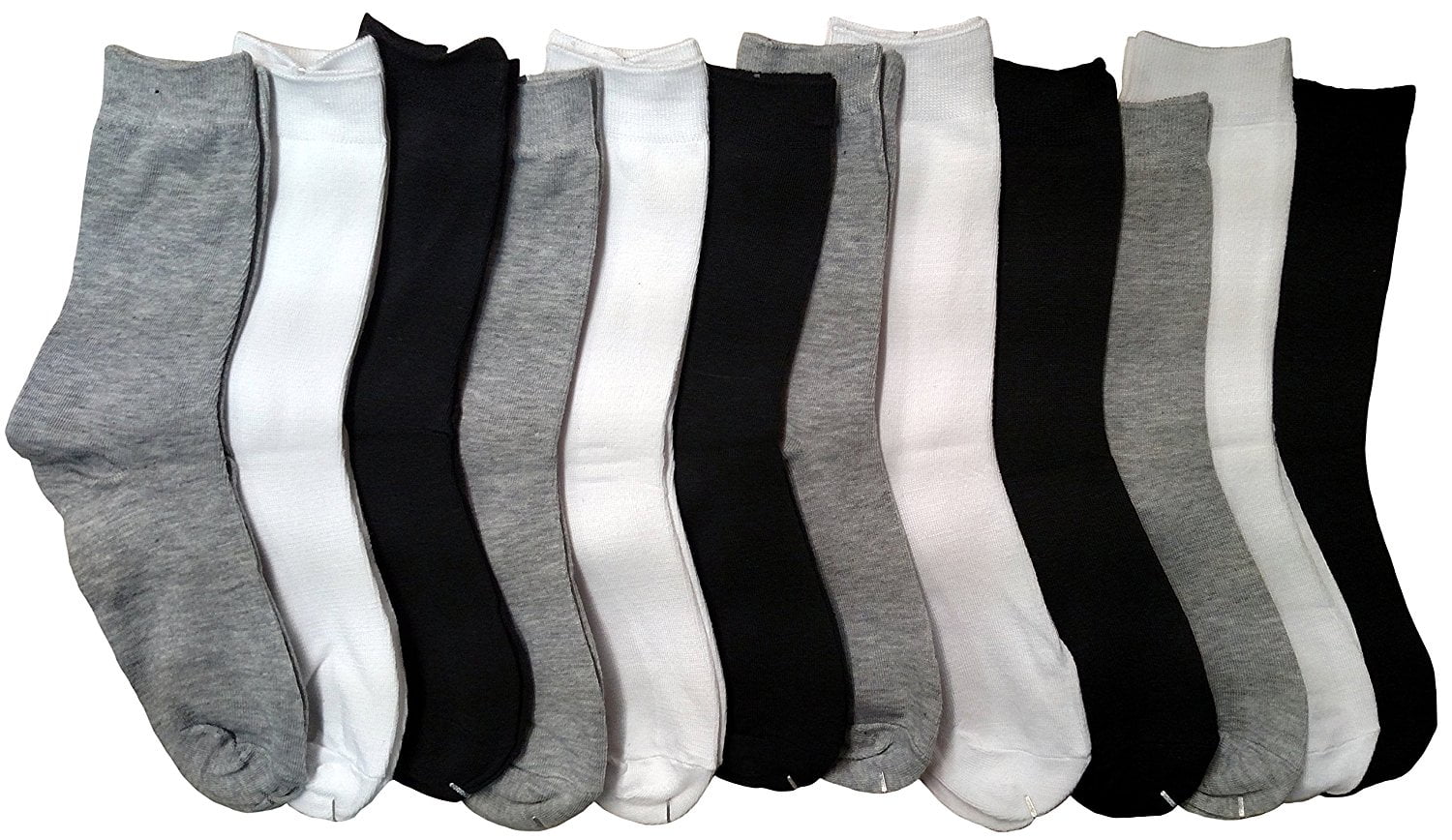 12 Pairs of Excell Women Colorful Crew Socks, Crew Cut Socks - Walmart.com