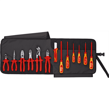 KNIPEX Tools 00 20 17, 6-Piece ESD Electronic Pliers Set with Case ...
