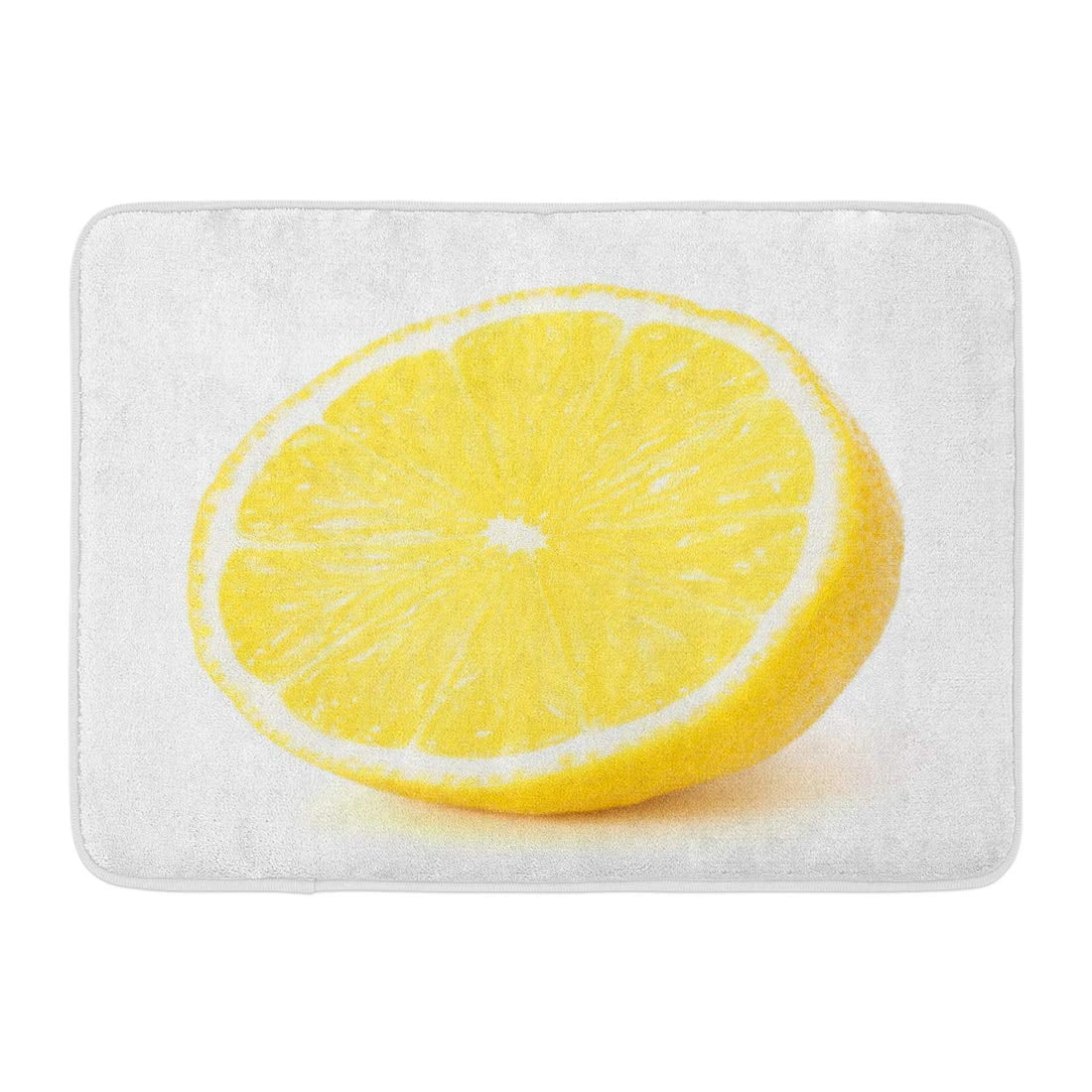GODPOK Citrus Yellow Cut Slice of Lemon Over White Juicy Clipping Rug ...