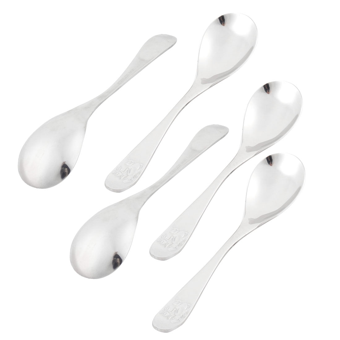 Uxcell Stainless Steel Spoons Set of 5 for Cooking Spoon Dining Spoons ...