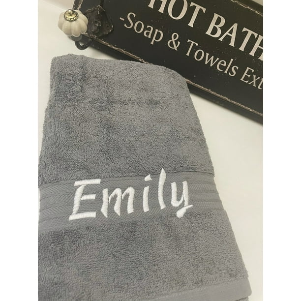 Personalized Hand Towel, Monogrammed Towel, Cotton Bathroom Decor with ...