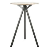 SAFAVIEH Axel Tripod Mid-Century Round Pub Table, Grey Wash/Black ...