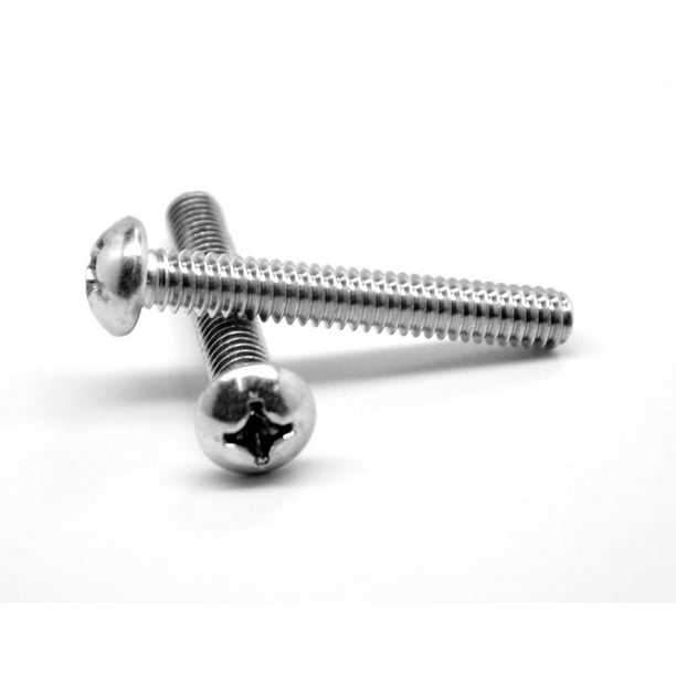 #8-32 x 1 3/4" Coarse Thread Machine Screw Phillips Round Head Low ...