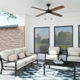 Better Homes & Gardens 52" Black Modern Indoor/Outdoor Ceiling Fan with ...