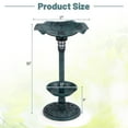 Pefilos 30" Outdoor Pedestal Garden Bird Bath with Solar Light, Bird ...