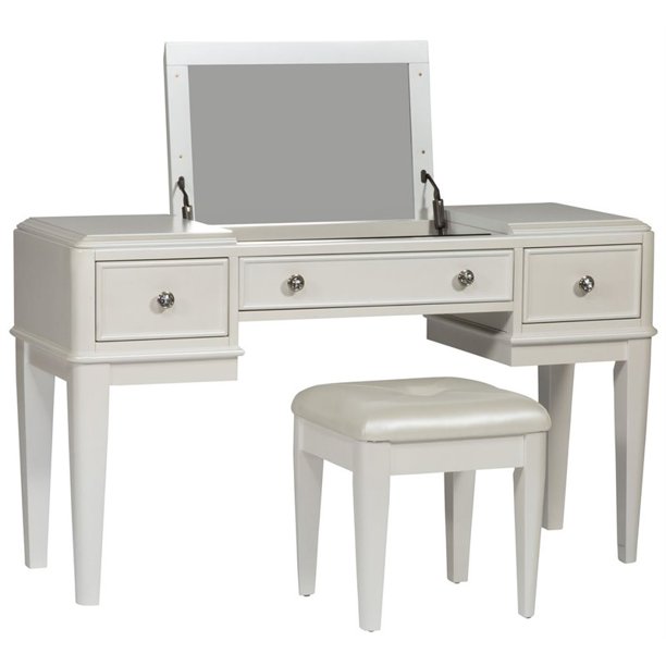 Bowery Hill 2 Piece Bedroom Vanity Set in White - Walmart.com - Walmart.com