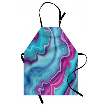 Teal Apron Geometrical Shapes Triangles Squares Modern Abstract Art ...