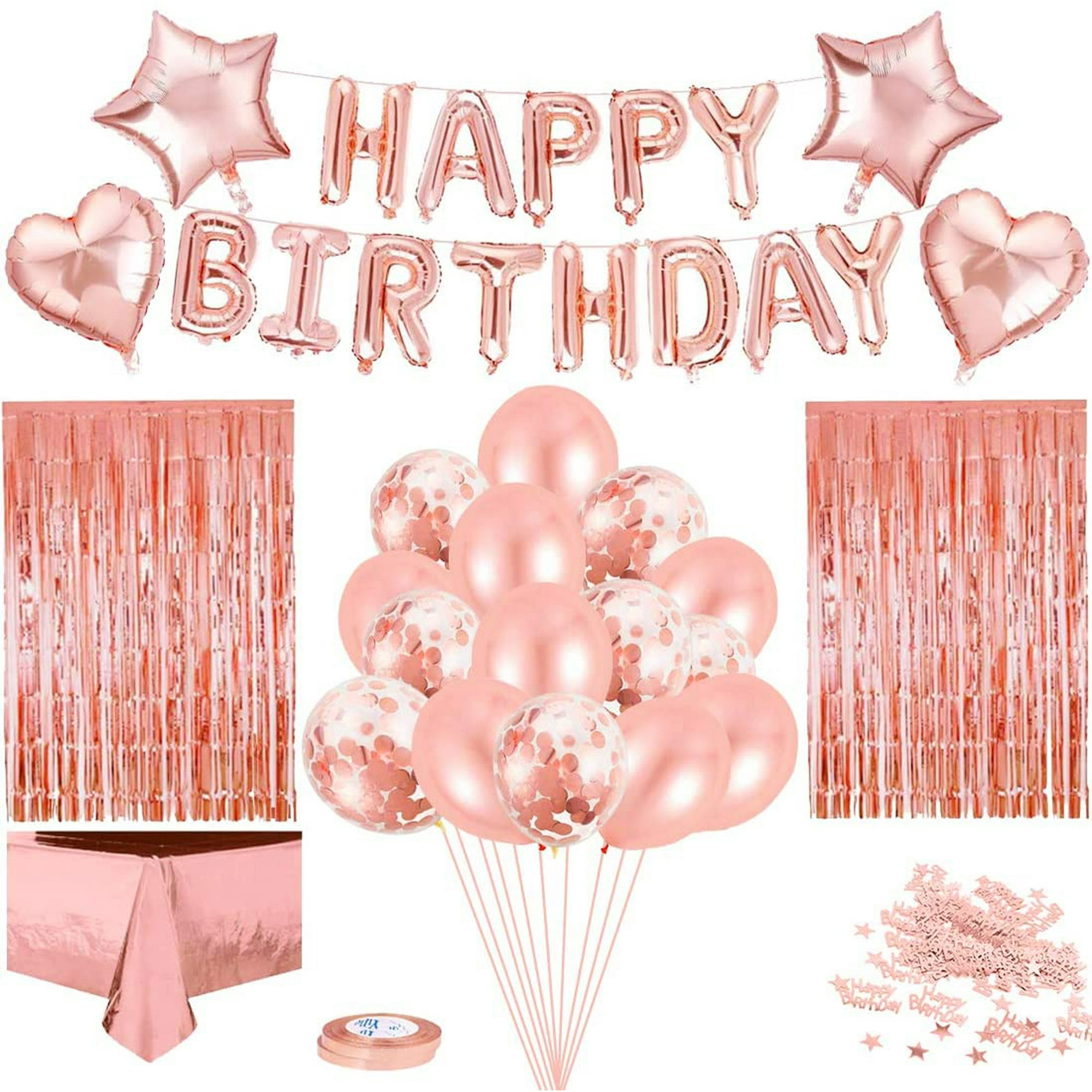 Click here for Taiwo Rose Gold Birthday Party Decorations Supplie... prices