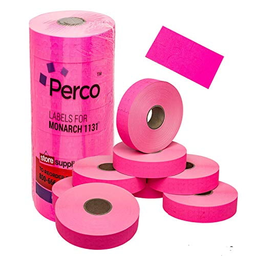 Fluorescent Pink Pricing Labels for Monarch 1131 Price Gun - 8 Rolls ...