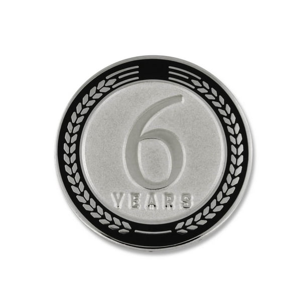 PinMart's 6 Years of Service Award Employee Recognition Gift Lapel Pin ...