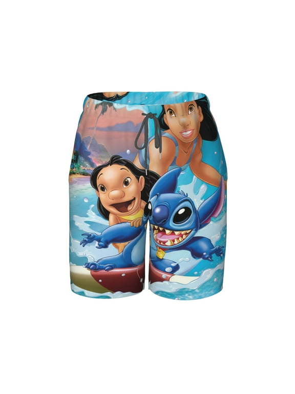 Disney Lilo & Stitch UPF 50+ Swim Trunks Bathing Suit Little Kid to Big ...