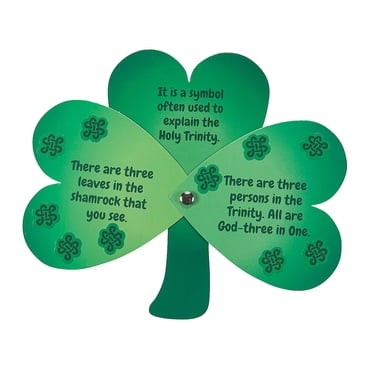 Fun Express 12 Pieces Color Your Own Shamrock Trinity Cut Out, Crafts ...