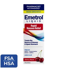 Emetrol Nausea and Upset Stomach Relief Liquid Medication, Cherry, 4 oz ...