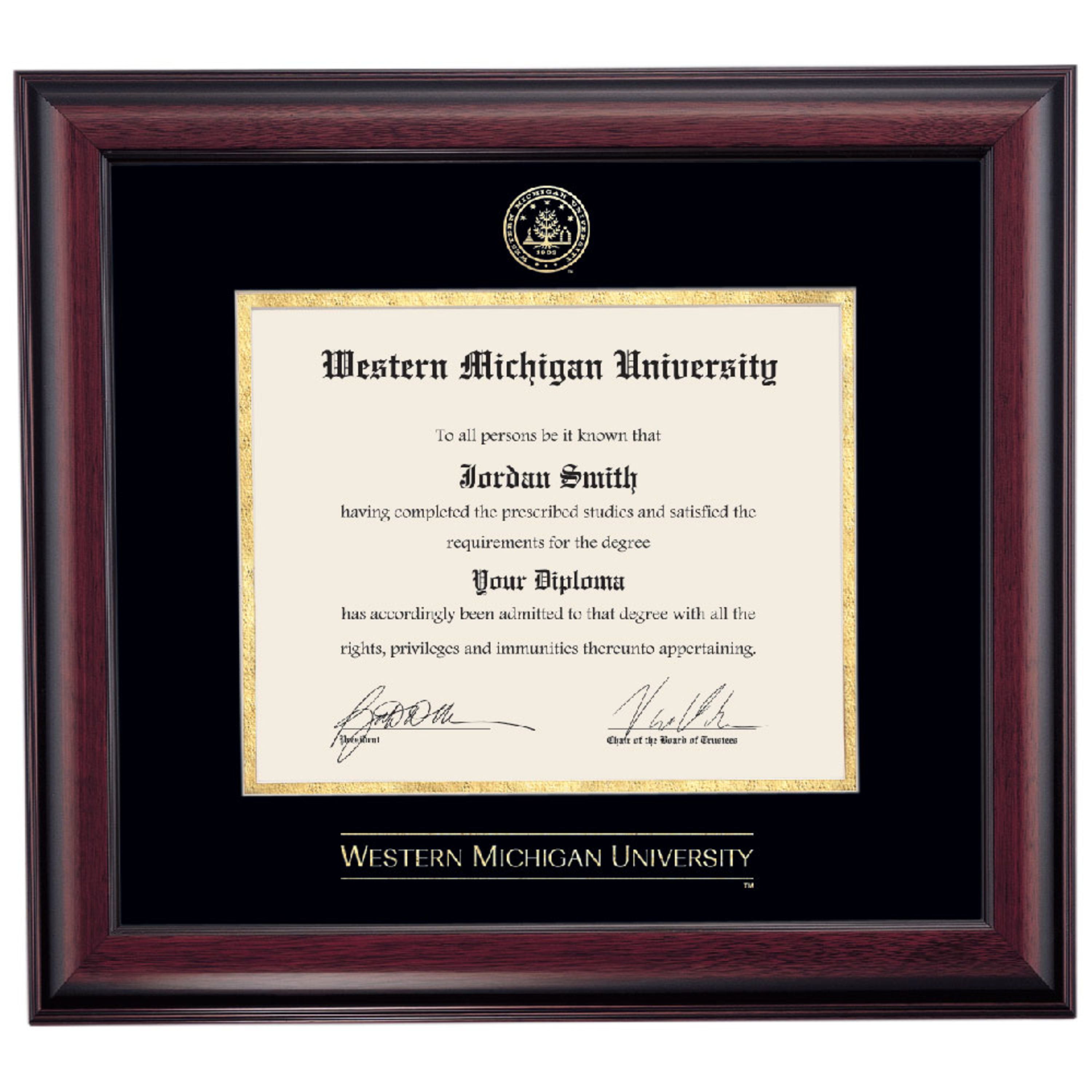 OCM Diploma Frame for Western Michigan University, 16" x 18" Diploma ...
