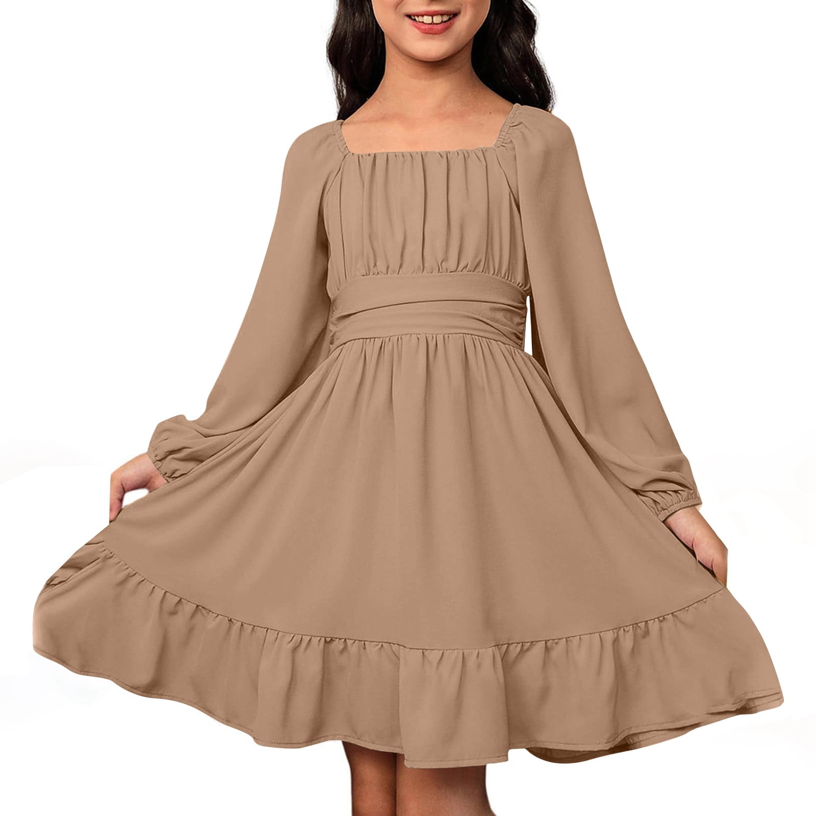 Click here for Rongler Girls Dresses Casual Long Sleeve Backless... prices