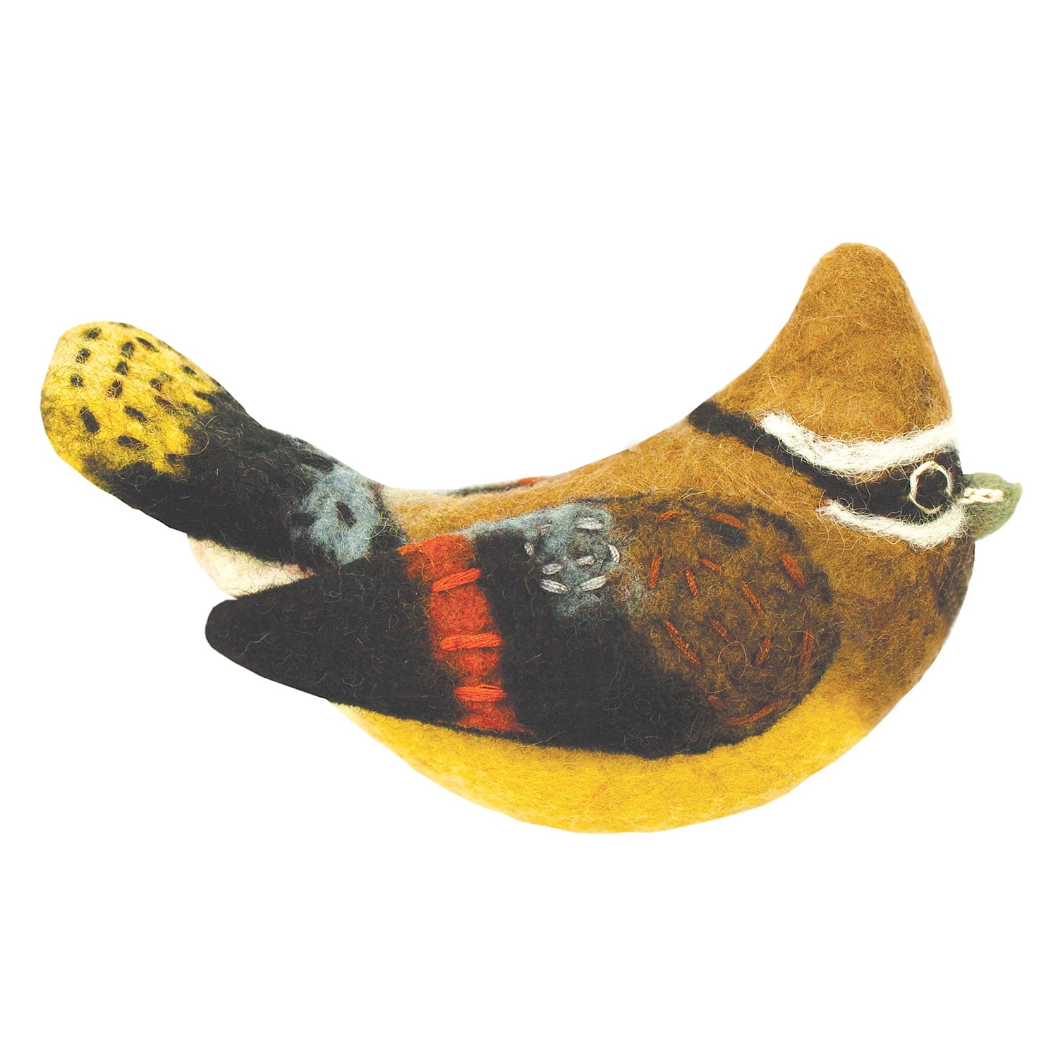 Click here for Felt Bird Garden Ornament Cedar Waxwing Wild Wooli... prices