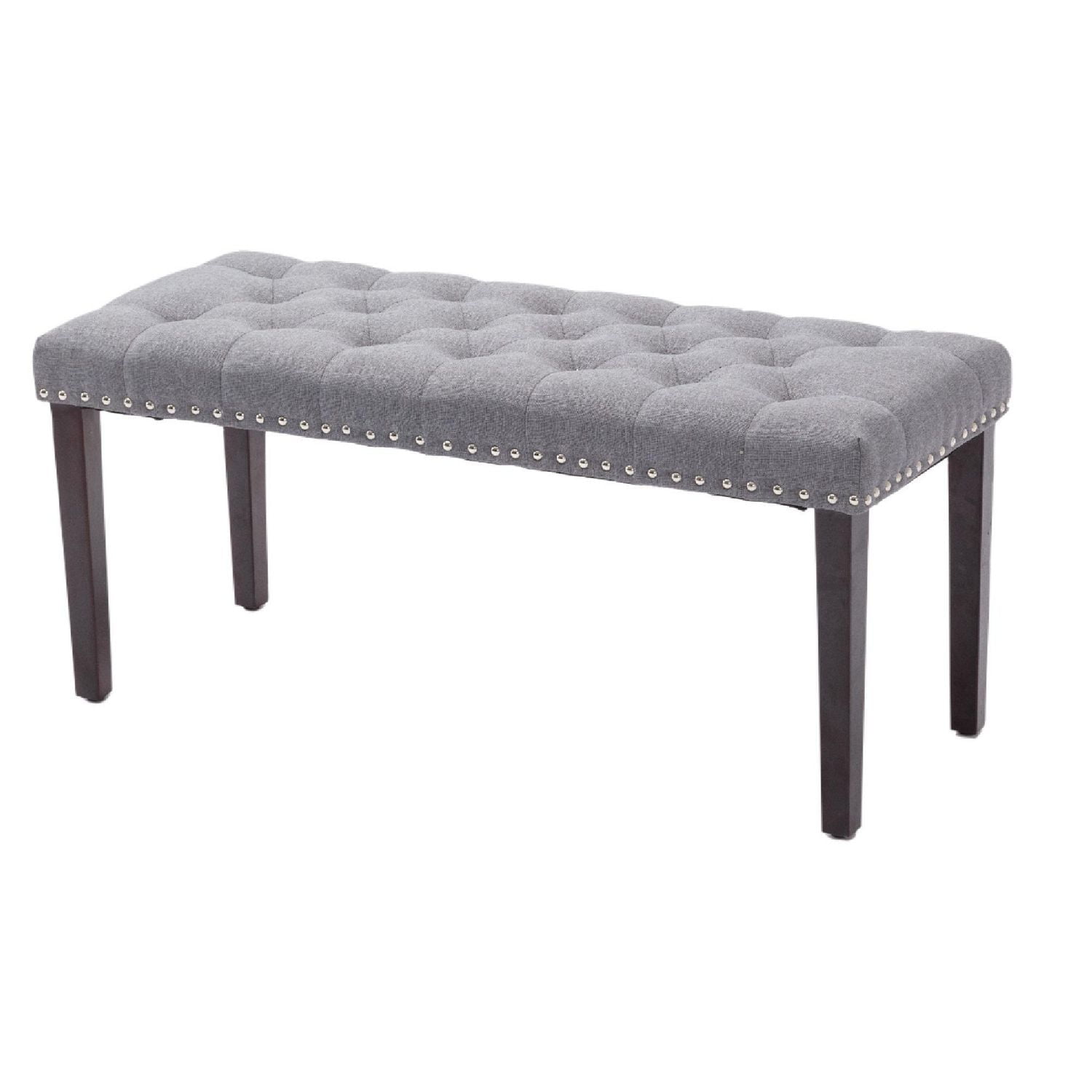 Click here for Ih Casadécor Cabara Tufted Fabric Bench (Gray) prices