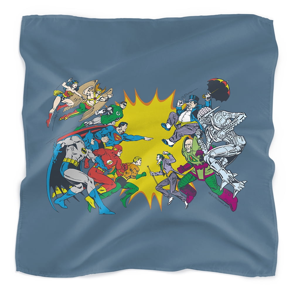 Justice League Face Off Comics Bandana (21 in x 21 in) - Walmart.com