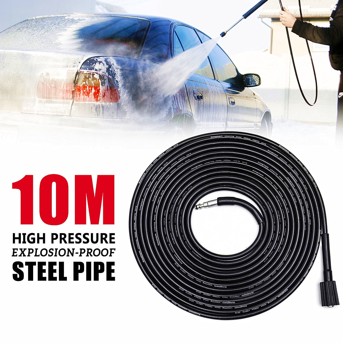 10M 16Mpa Pressure Washer Sewer Drain Cleaning Hose Pipe M22 Quick Connector | Walmart Canada