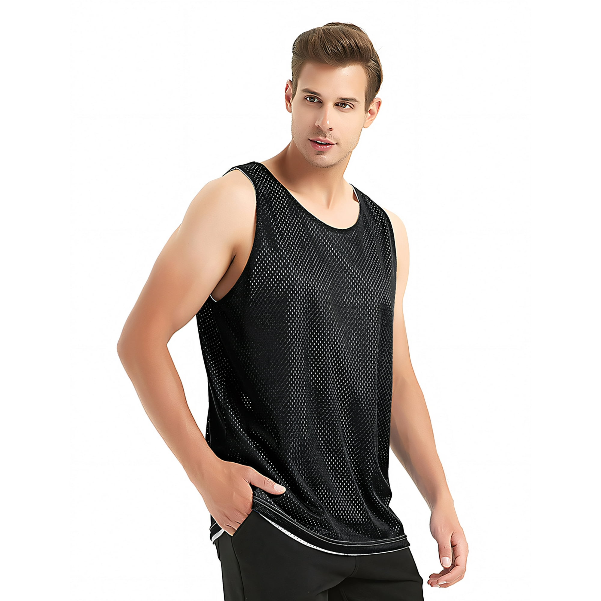 Click here for Toptie Reversible Basketball Jerseys Mens Tank Top... prices