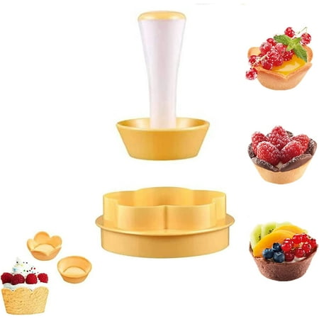 Pastry Dough Tamper Kit Plastic Tart Shell Molds DIY Cake Cup Presser ...
