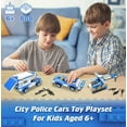 Exercise N Play City Police Station Bricks Kit, STEM Toy with Cop Cars ...
