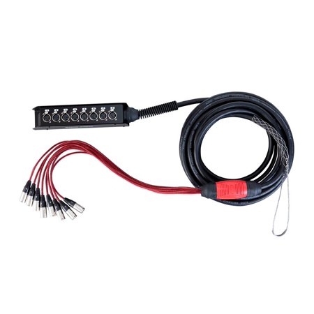 Stage Right by Monoprice 8-Channel Snake 8 XLR Female Stage Box to 10m ...