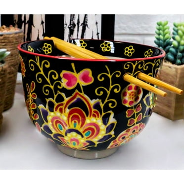 Ming Style Tombo Dragonfly Ramen Noodles 5"D Soup Rice Bowl With ...